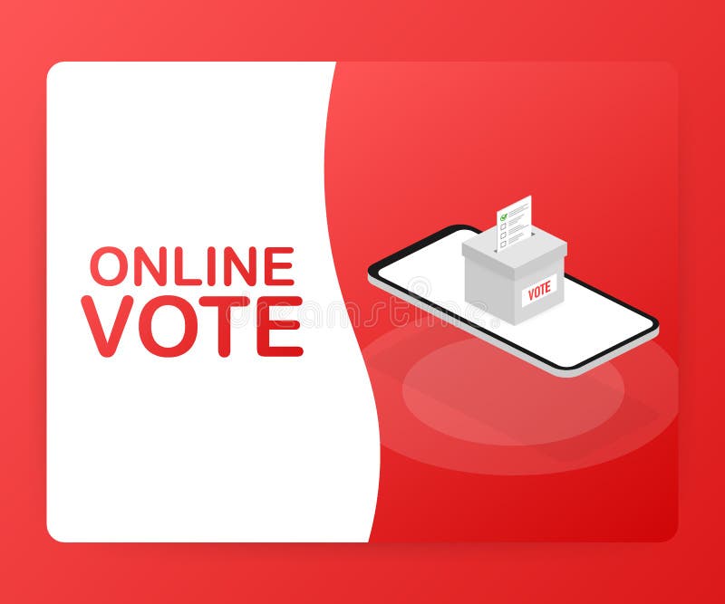 Flat Isometric Vector Concept Voting Online, E-voting, Election ...