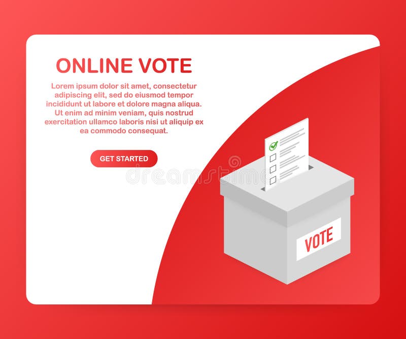 Voting Online, E-voting, Election Internet System Template. Stock ...