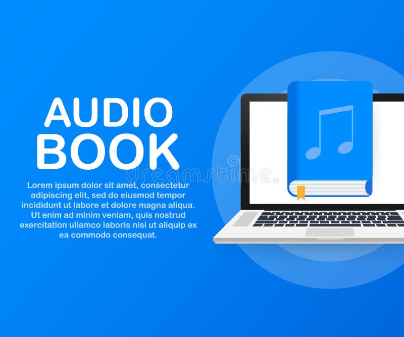 Concept Audio Book for Web Page, Banner, Social Media. Vector ...