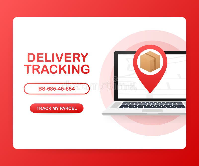 Parcel Tracking. Hand Holding Smartphone with Cardboard Package ...
