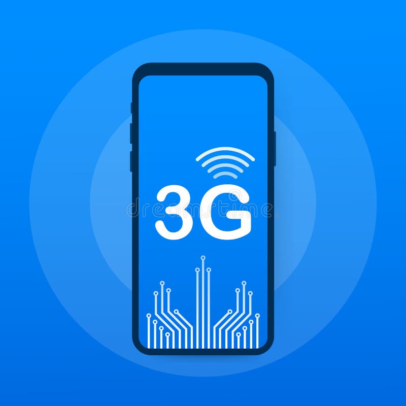 3G Network Wireless Systems and Internet. Communication Network. Vector ...