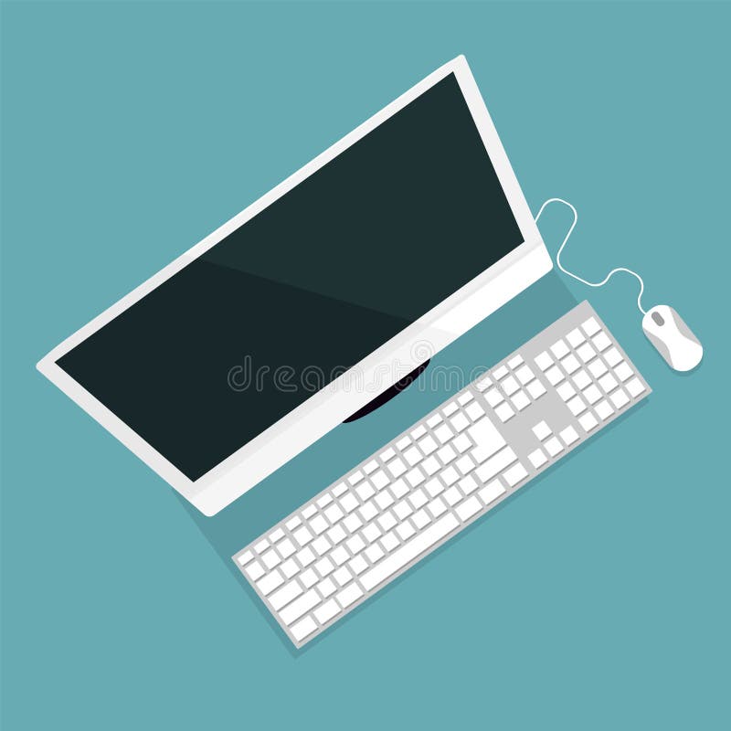 Modern Computer Design with Top View Stock Vector - Illustration of ...