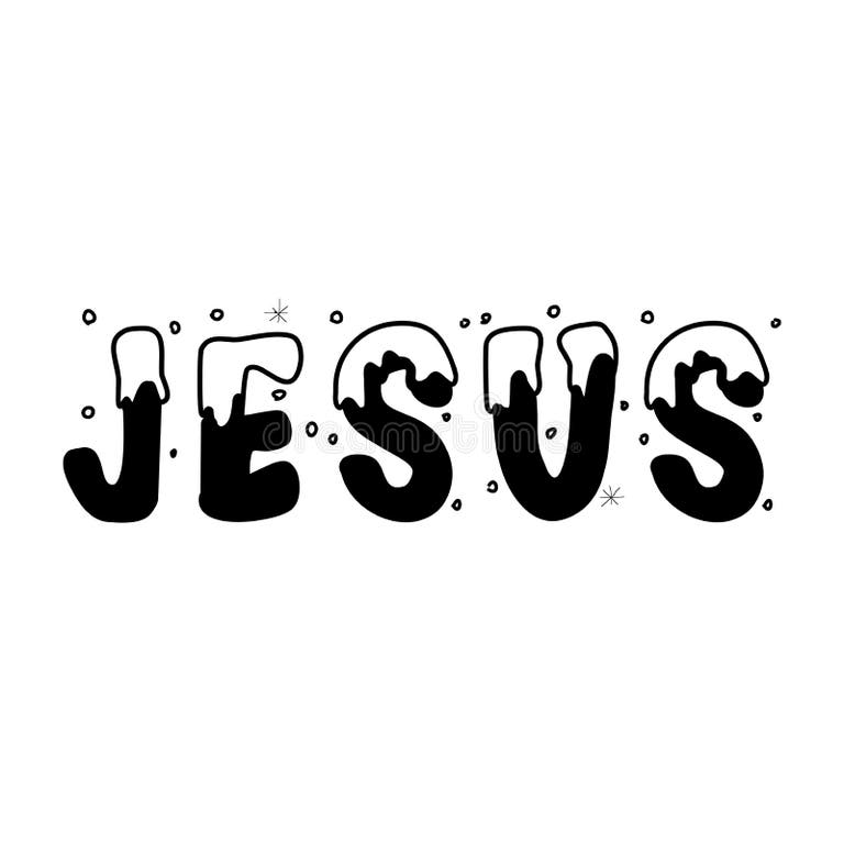 Jesus name text design stock illustration. Illustration of flyer ...
