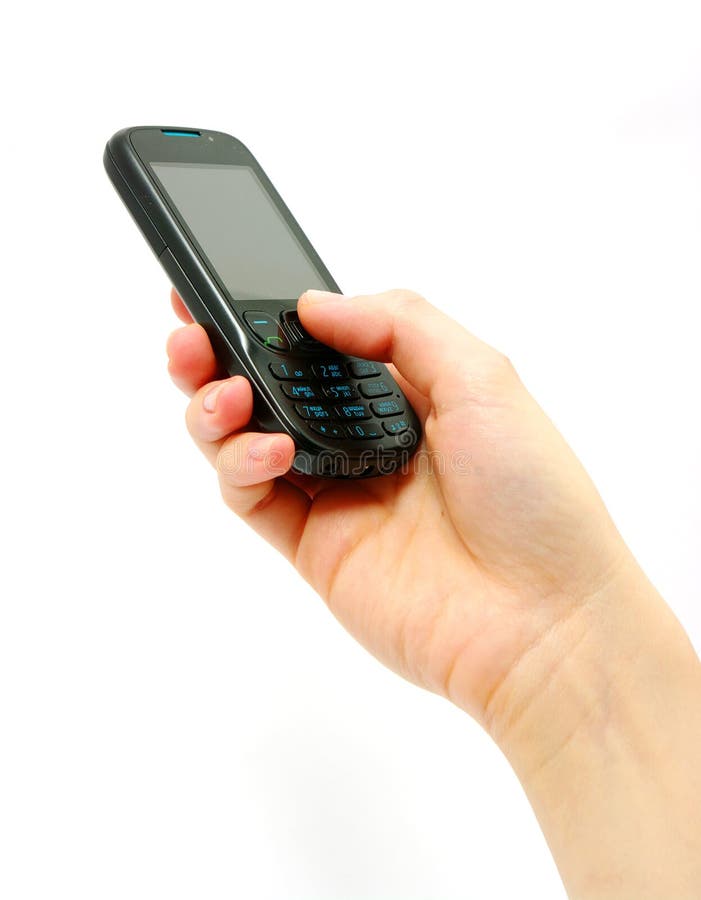Mobile in hand stock photo. Image of camera, personal - 5179432