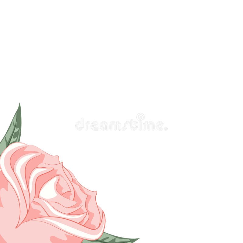 Beautiful Rose Frame for Dedication Stock Vector - Illustration of ...