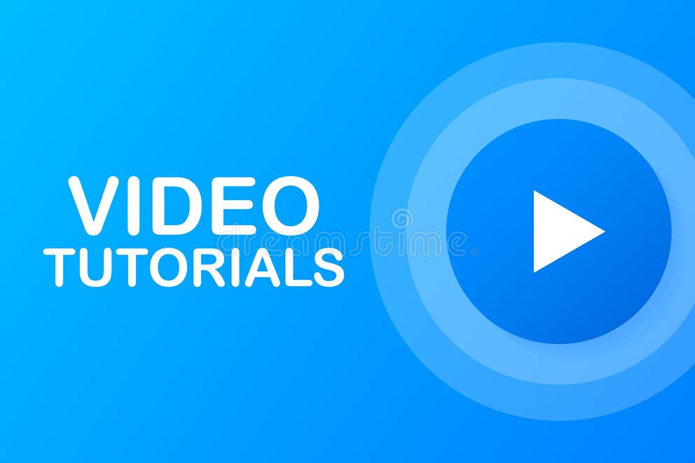 Video Tutorials Button, Icon, Emblem, Label. Vector Illustration Stock ...