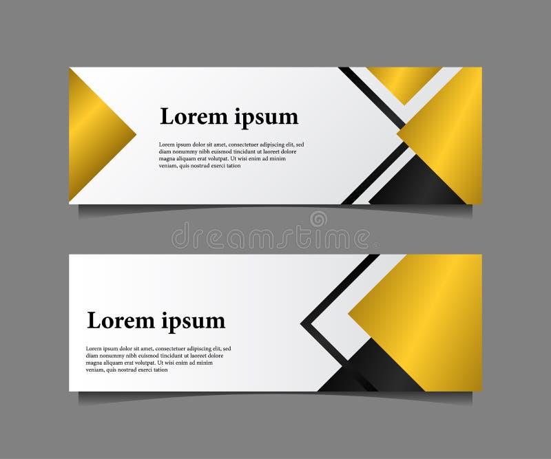 Modern Luxury Header Business with Geometrical Gold Shape Stock ...