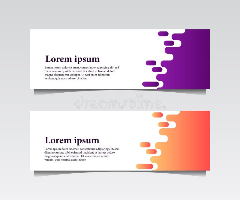 Business Header Banner Gradient Wave Simple Shape Stock Illustration ...