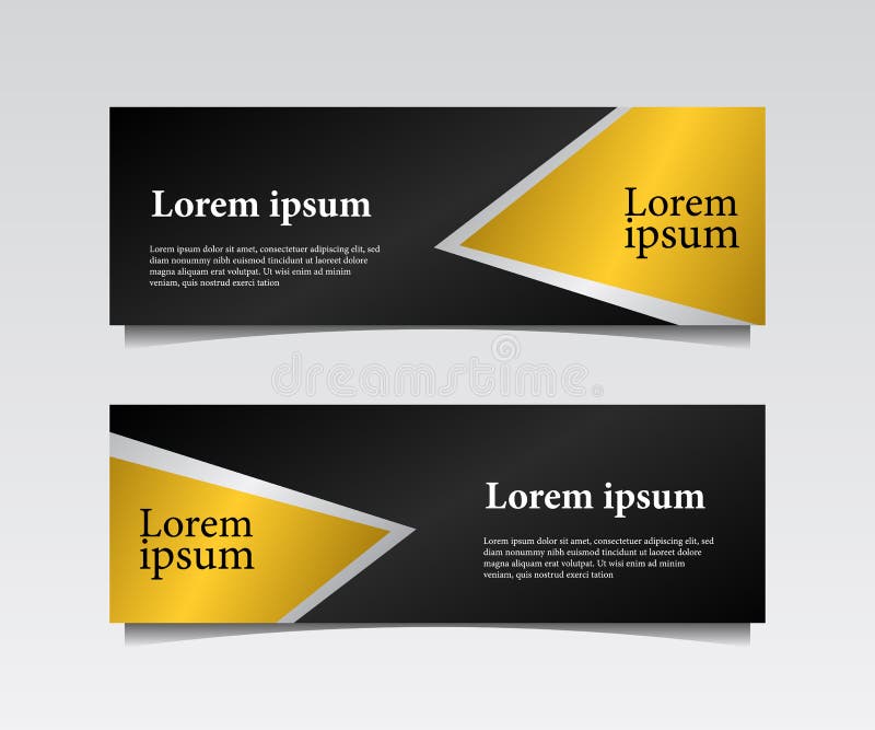 Modern Luxury Header Business with Geometrical Gold Shape Stock ...