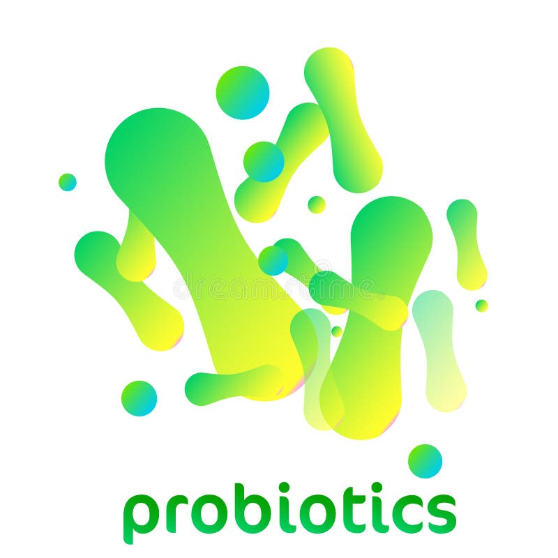 Probiotics Bacteria Vector Logo Stock Vector Illustration Of