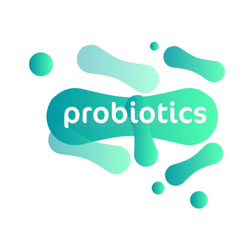 Probiotics Bacteria Vector Logo Stock Vector Illustration Of