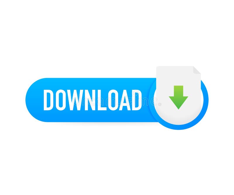 Download File Icon. Document Downloading Concept. Trendy Flat Design ...