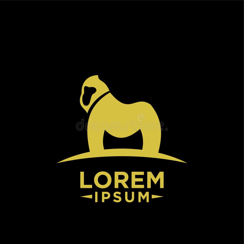 Gold Gorilla Logo Icon Design Vector Abstract Illustration Stock ...