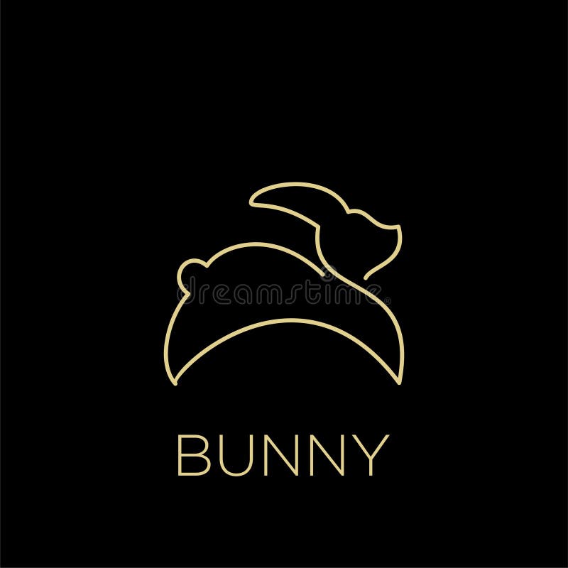 Bunny Line Logo Icon Designs Vector Illustration Stock Illustration ...