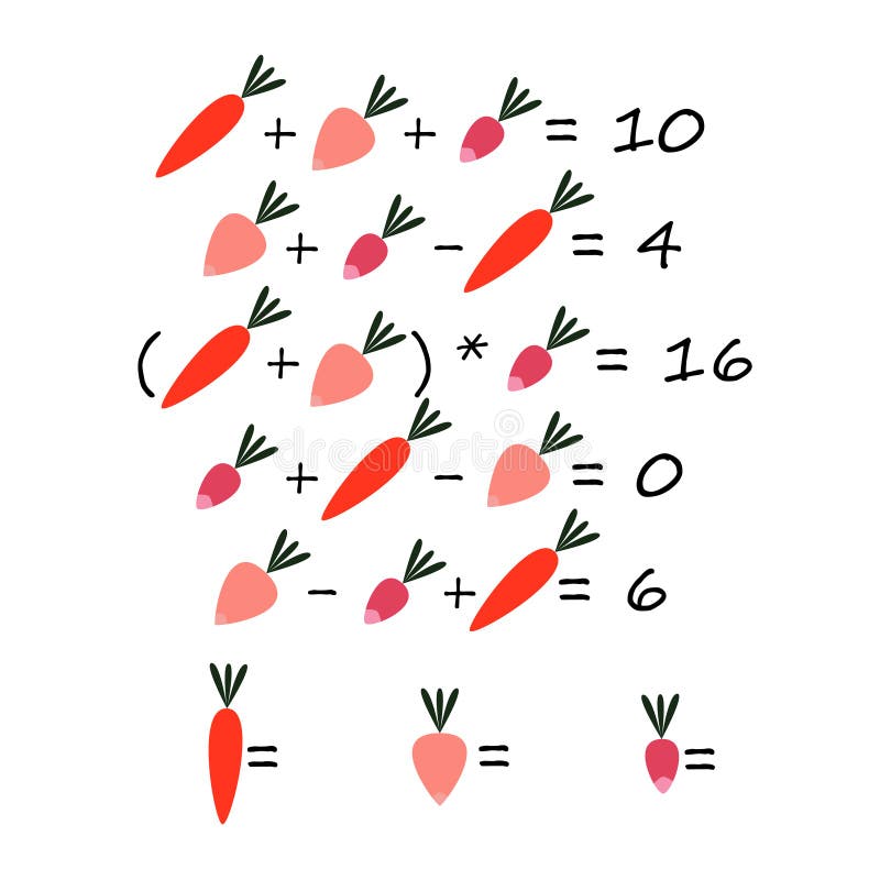 Children`s Game Counting Vegetables Stock Vector - Illustration of ...