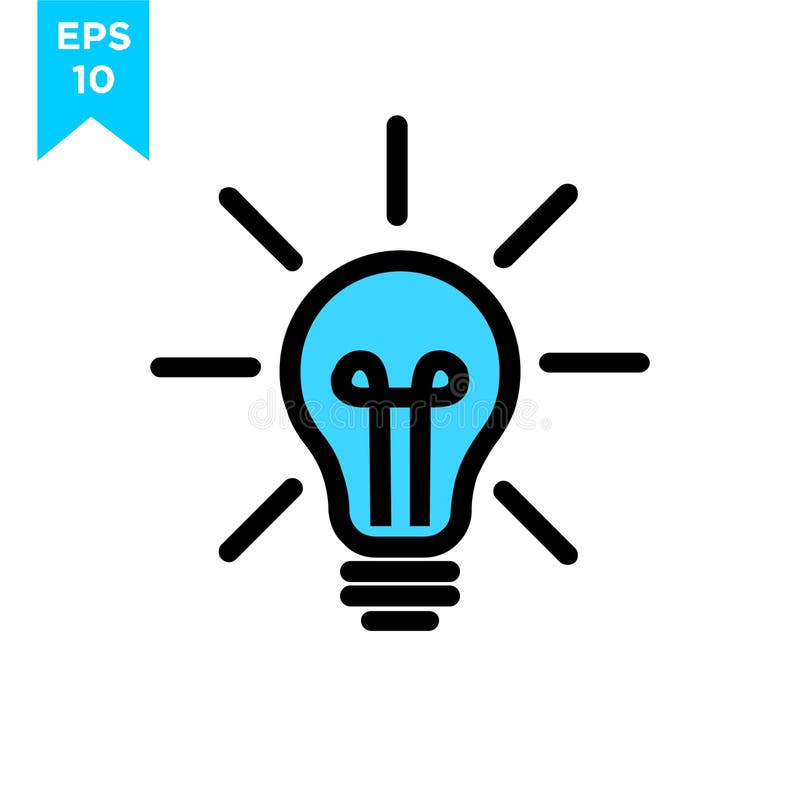 Light Bulb Logo Blue Icon Design Vector Illustration Stock Illustration ...