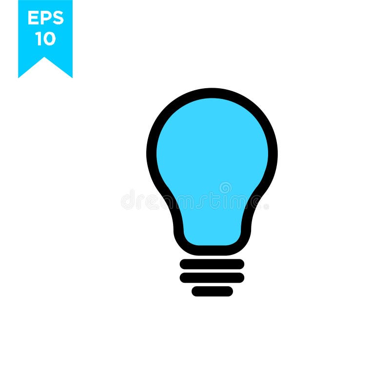 Light Bulb Logo Blue Icon Design Vector Illustration Stock Illustration ...