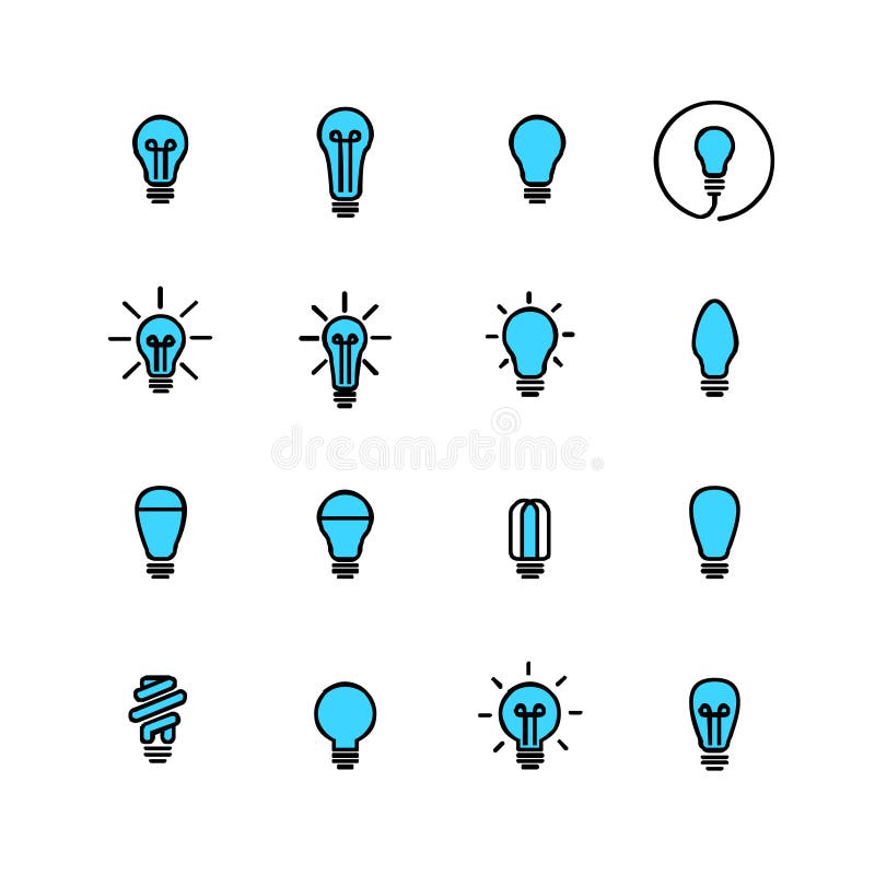 Light Bulb Logo Blue Icon Design Vector Illustration Stock Illustration ...