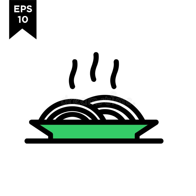 Plate of Noodles Food Icon Icon Design Vector Illustration Stock ...