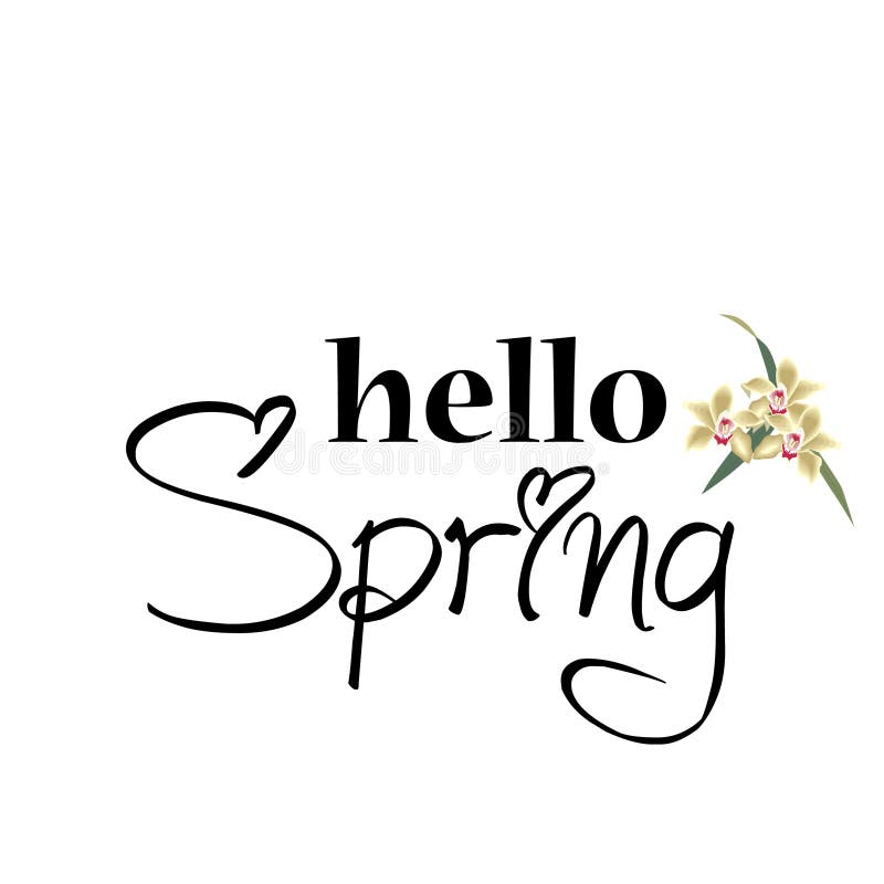 Spring Text Design, New Spring Collection, Vector Illustration Stock ...