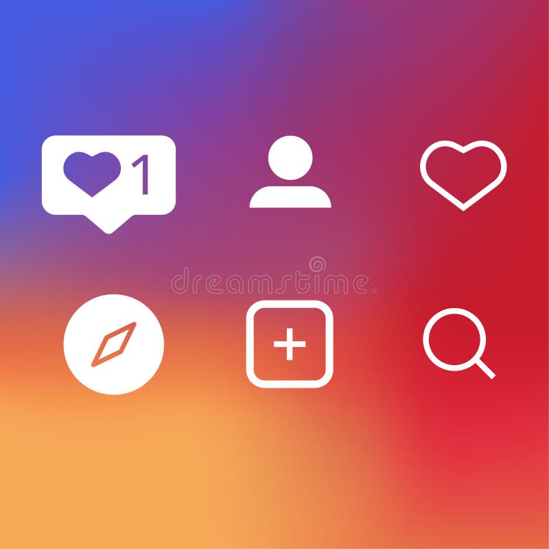 Instagram Like, Isometric Red 3d Design Illustration of the ...