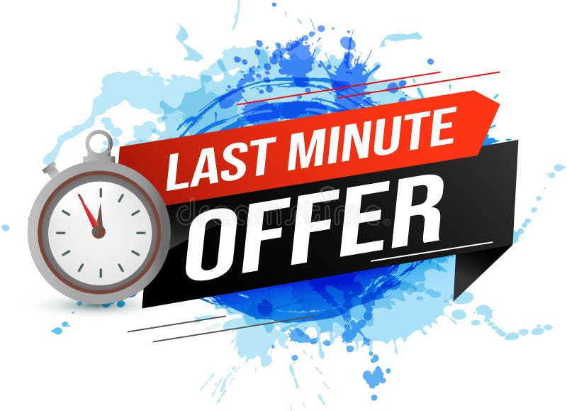 Last Minute Offer Watch Countdown Banner Design Template for Marketing ...