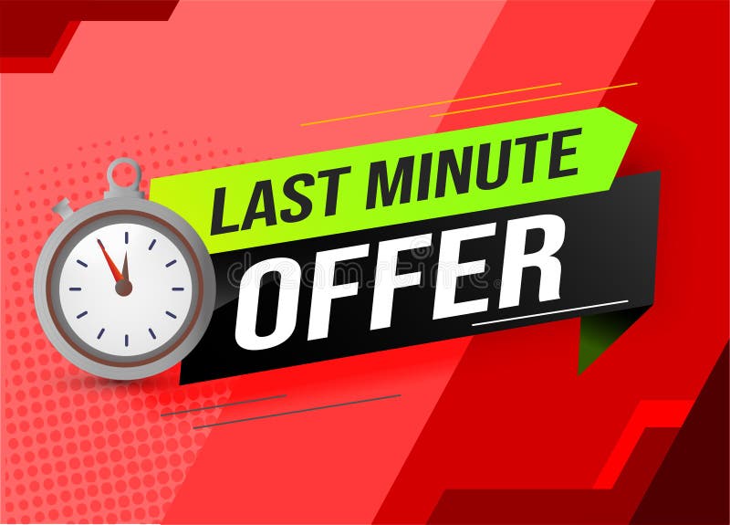 Last Minute Offer Watch Countdown Banner Design Template for Marketing ...