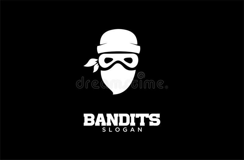 Bandits Head Face Simple Luxury Logo Icon Design Vector Isolated ...