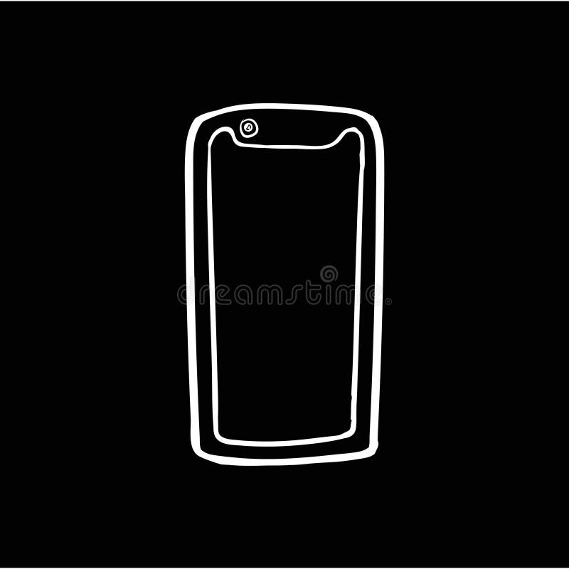 Mobile Doodle Icon Vector Art Stock Vector - Illustration of icon ...