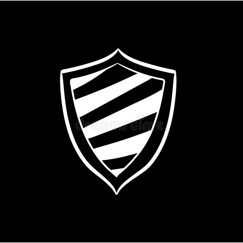 Shield Doodle Icon Hand Drawing Stock Illustration - Illustration of ...