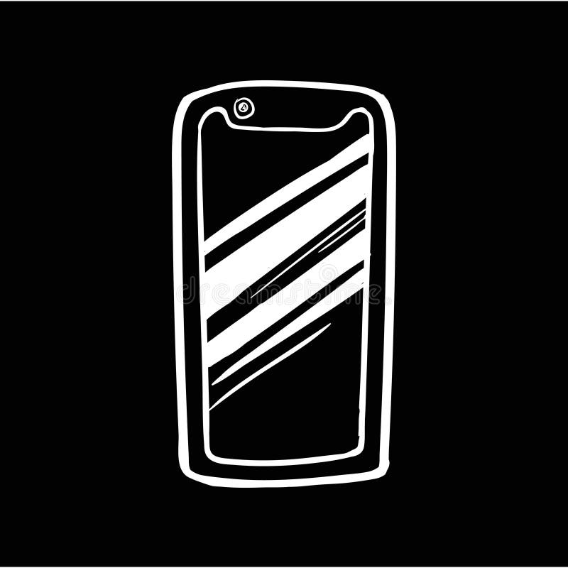 Mobile Doodle Icon Vector Art Stock Illustration - Illustration of ...