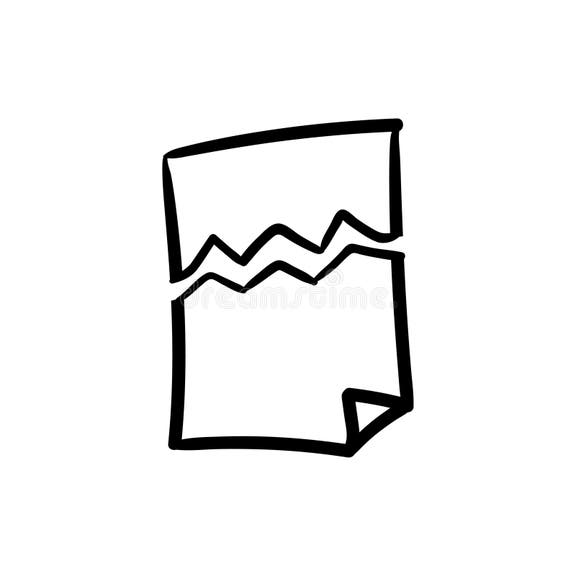 Corrupted File Doodle Icon Vector Hand Drawing Stock Vector ...