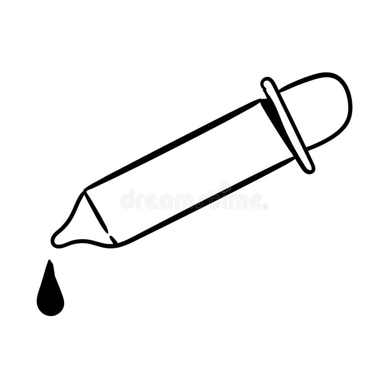 Dropper Doodle Color Vector Icon. Drawing Sketch Illustration Hand ...
