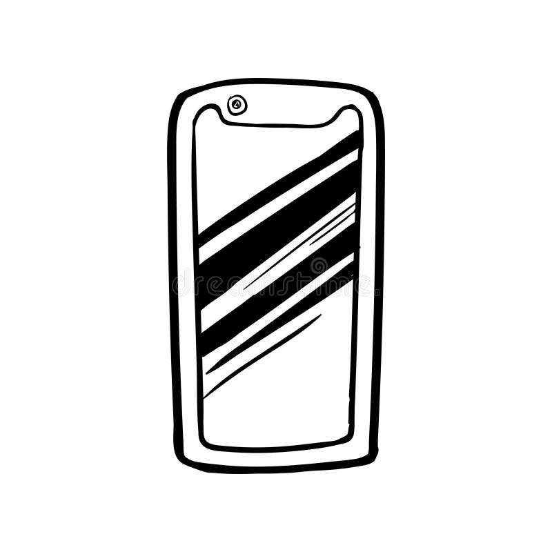 Mobile Doodle Vector Colorful Icon. EPS 10 File Stock Vector ...