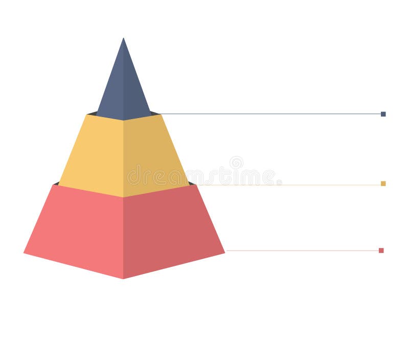 Pyramid Infographic Template with 3 Elements. Stock Vector ...