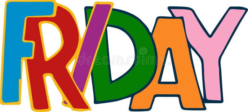 Friday. Banner, Poster and Sticker Concept Stock Illustration ...