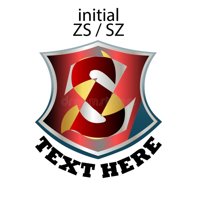 Simple Elegant Initial Letter Type ZS or SZ Stock Vector - Illustration ...