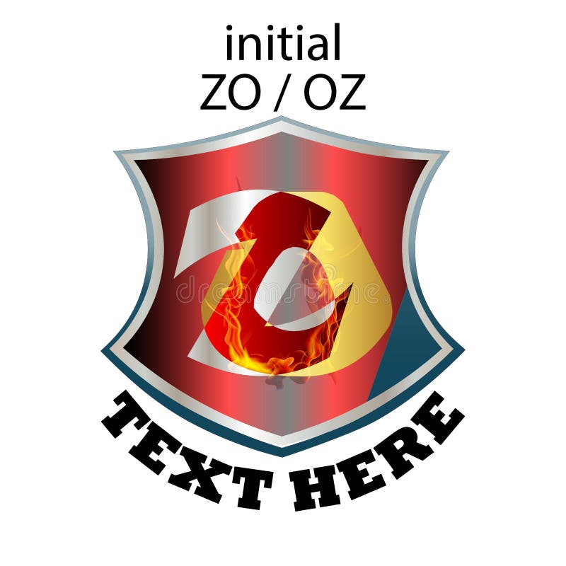 Simple Elegant Initial Letter Type ZO or OZ Stock Illustration ...