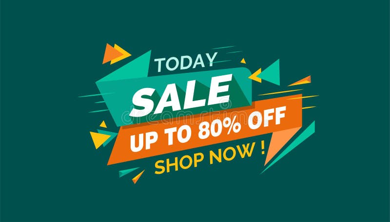 Today Sale, Colorful Sale Banner Label, Promo Sale Card Stock Vector ...