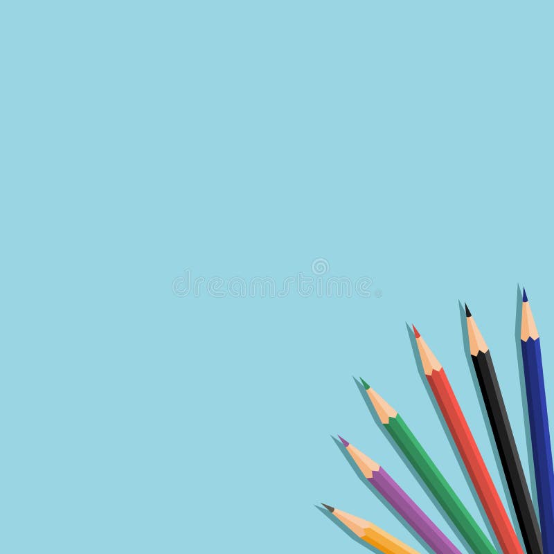 School Timetable Card with Colored Pencils Background Stock Vector ...