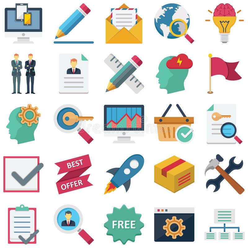 Web and SEO Vector Icons Set Every Single Icon You Can Easily Modify or ...