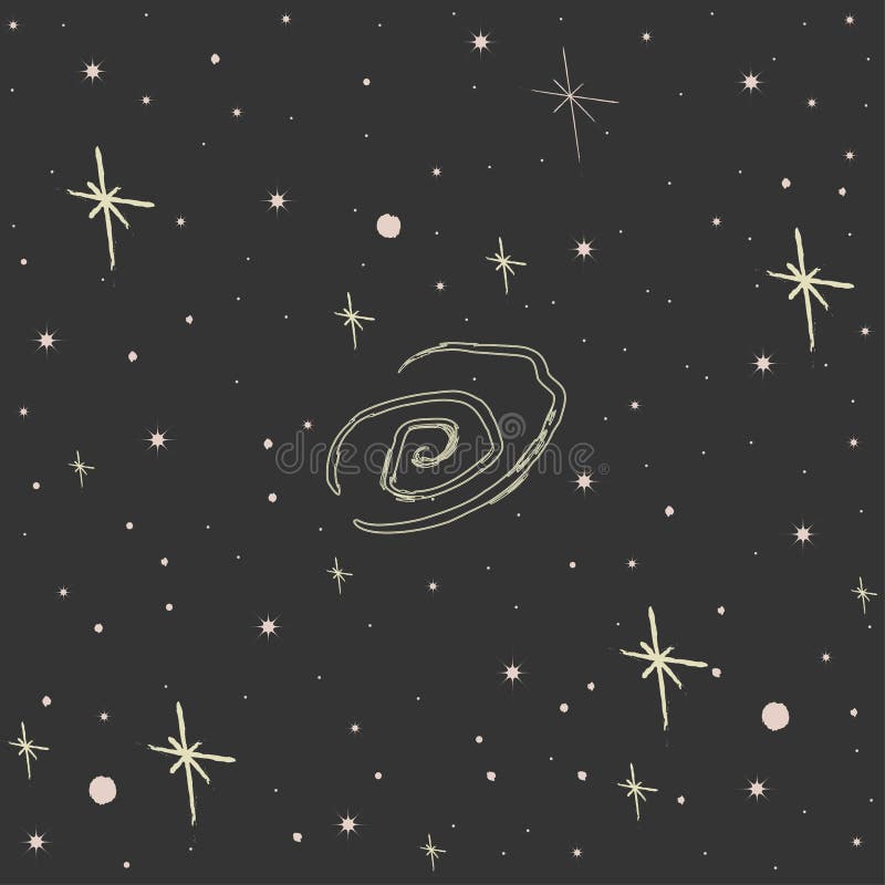 Seamless Pattern with Stars. Cosmic Background. Vector Illustration ...