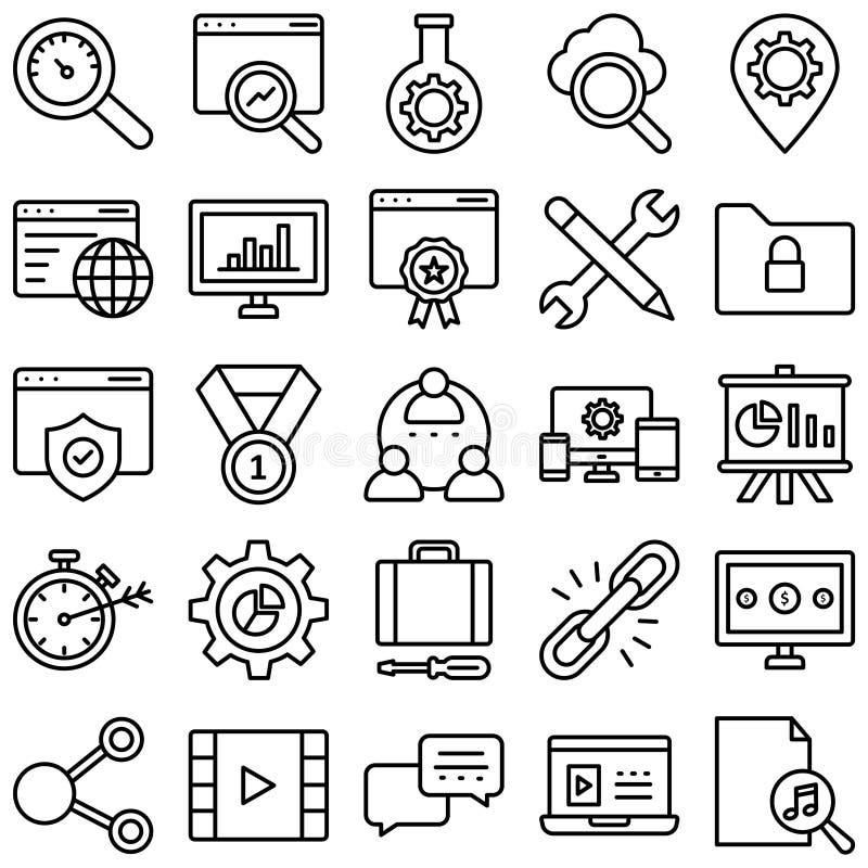 Digital System Vector Icons Set Every Single Icon Can Easily Modify or ...
