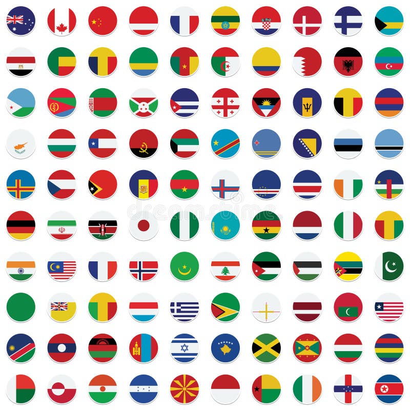 World Flag Isolated Vector Illustration Set Every Single Flag You Can ...