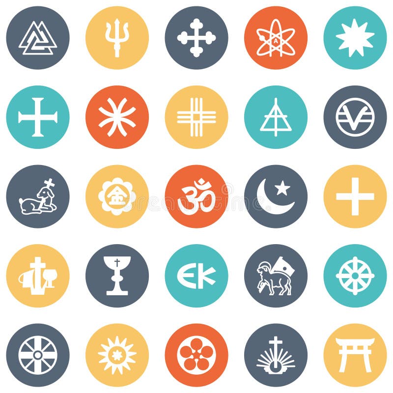 Religious Vector Icons Set Every Single Icon Can Be Easily Modified or ...
