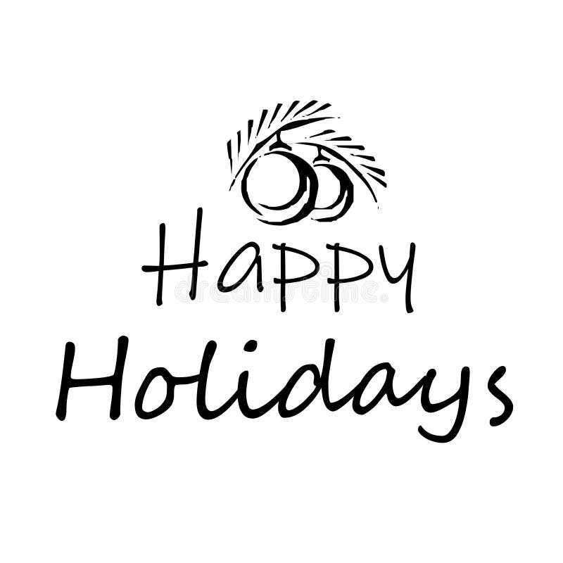 Happy Holidays, Typography for Print Stock Vector - Illustration of ...