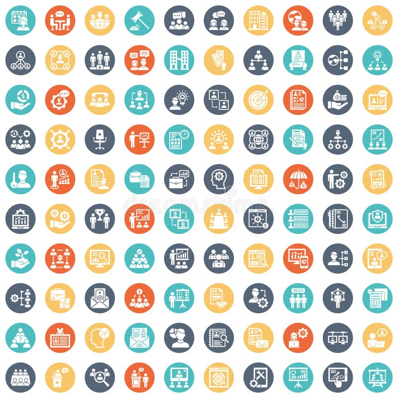 HR Management Vector Icons Set Every Single Icon Can Be Easily Modified ...