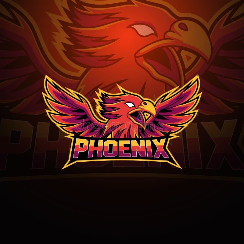 Phoenix Esport Mascot Logo Design Stock Vector - Illustration of team ...