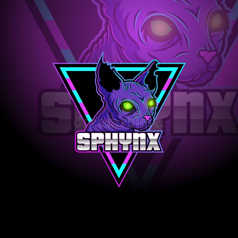 Sphynx Esport Mascot Logo Design Stock Vector - Illustration of strong ...