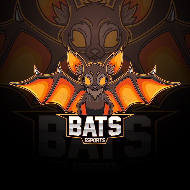 Bats Esport Mascot Logo Design Stock Vector - Illustration of vampire ...